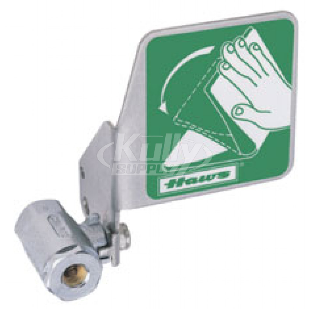 Haws SP225 Stainless Steel Ball Valve with Push Flag | KullySupply.com