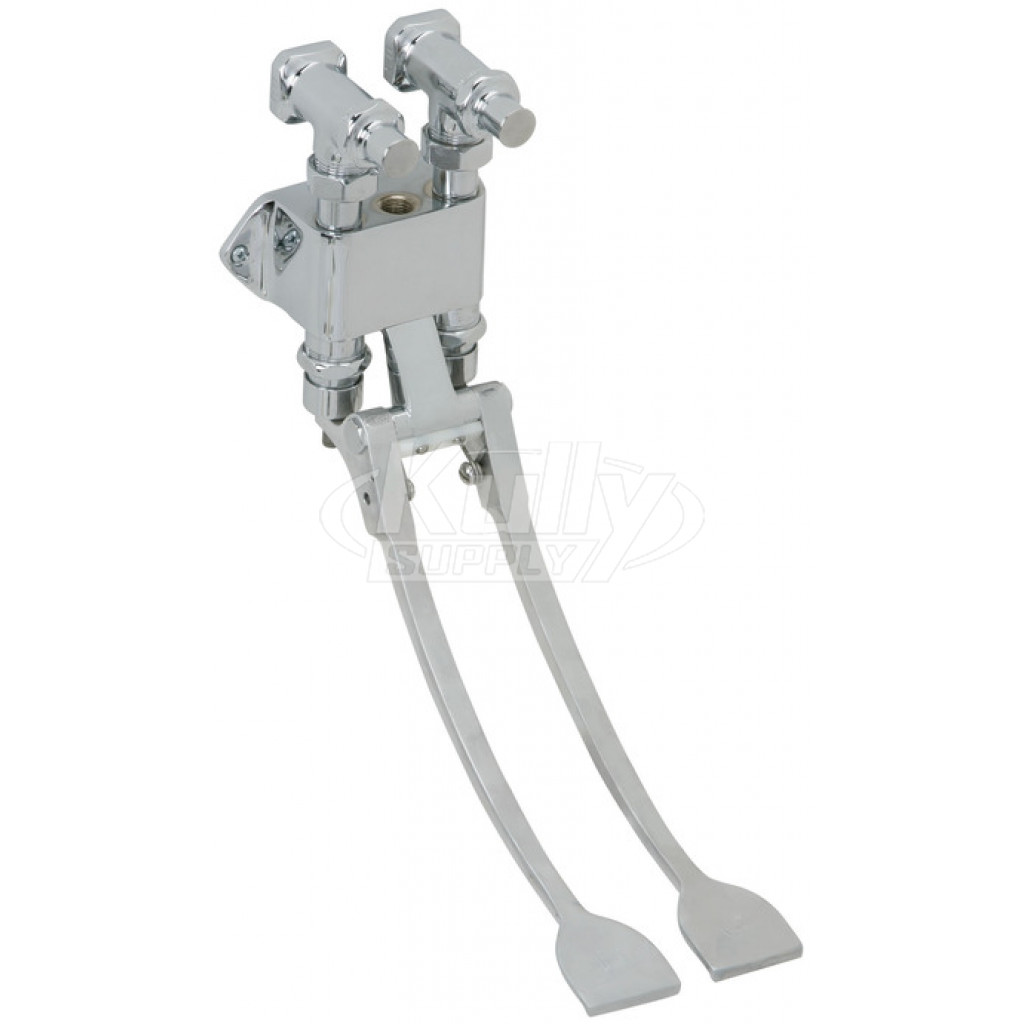 Elkay LK398C Wall Mounted Double Pedal Foot Valve | KullySupply.com